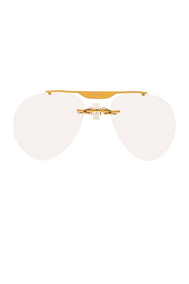Coperni Clip On Aviator Sunglasses in WHITE | FWRD