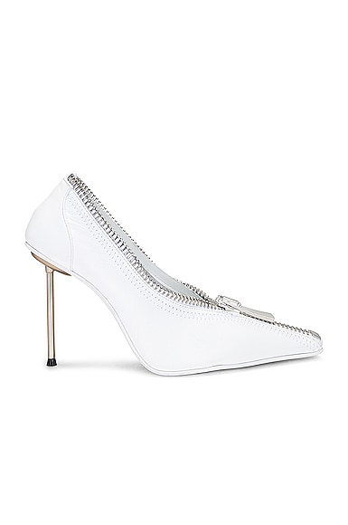 Coperni Spike Heel Zip Pump in Optic White | FWRD