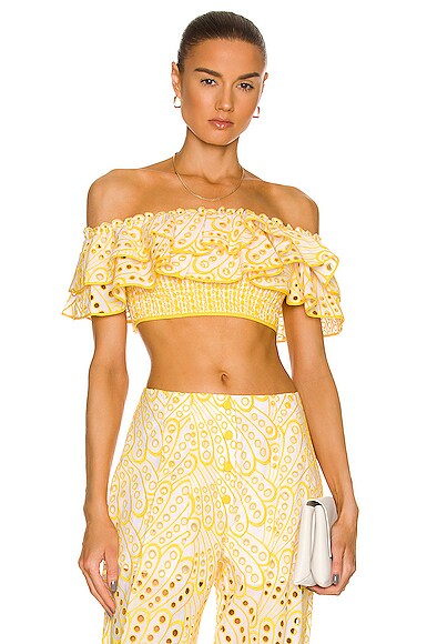 Charo Ruiz Ibiza Clara Top in Solar Yellow | FWRD