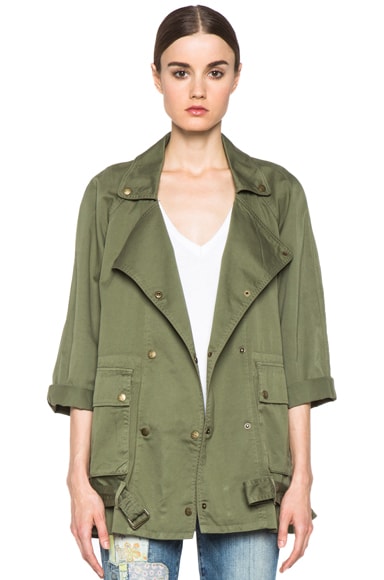 Current/Elliott The Infantry Cotton Jacket in Army | FWRD