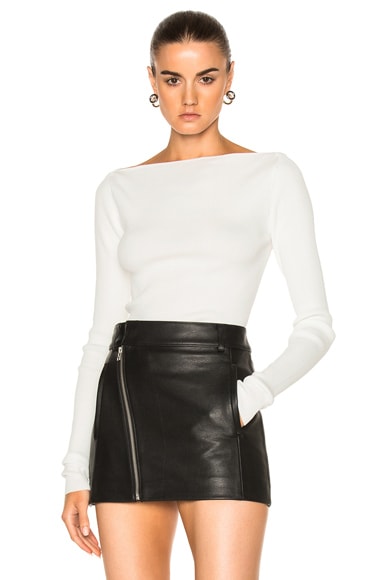 Dion Lee Pinacle Horizontal Long Sleeve Top in Ivory | FWRD