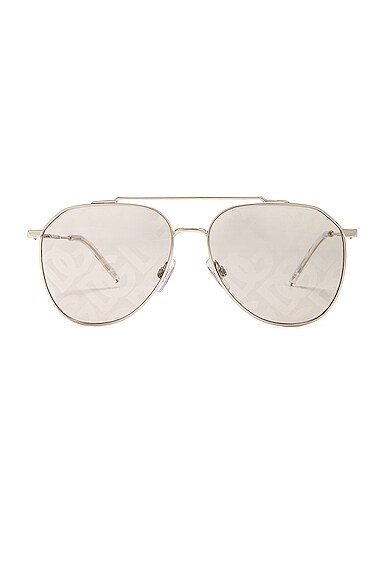 Dolce & Gabbana Aviator Sunglasses in Silver | FWRD