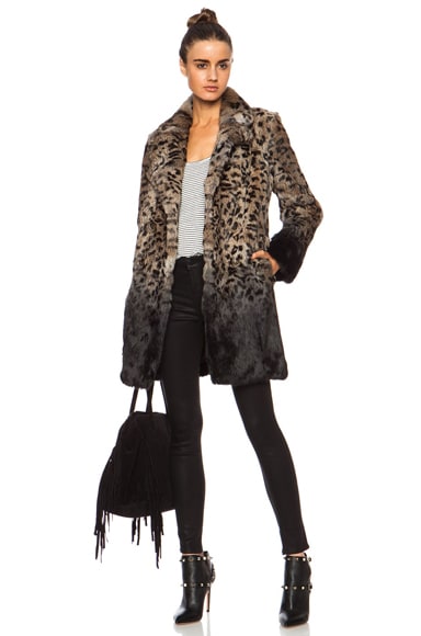 EACH x OTHER Burnt Leopard Fur Coat in Natural | FWRD