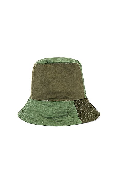 Engineered Garments Bucket Cotton Ripstop Hat in Olive | FWRD