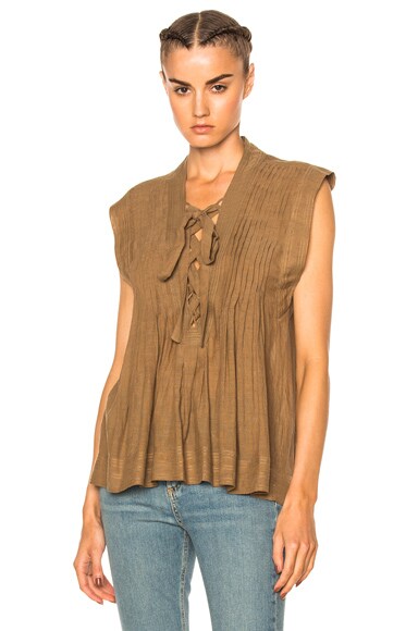 Isabel Marant Etoile Kenny City Flou Top in Ficelle | FWRD