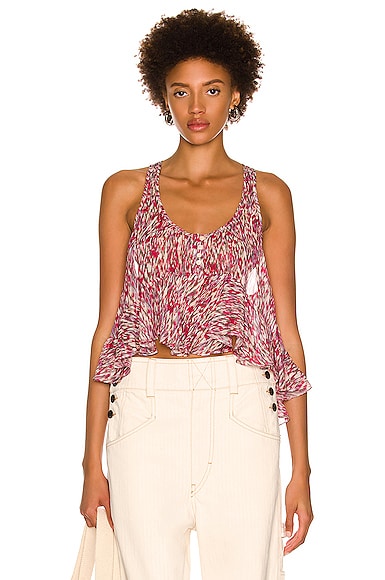 Isabel Marant Etoile Slimea Tank Top in Raspberry | FWRD