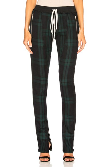 Fear of God Plaid Trouser Pant in Green Plaid | FWRD