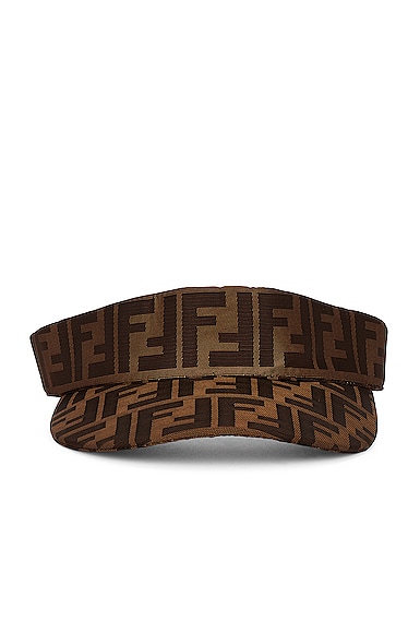 FWRD Renew Fendi Zucca Visor in Brown | FWRD
