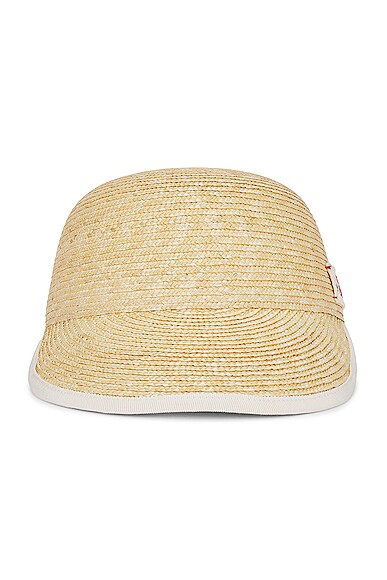 FWRD Renew Gucci Straw Baseball Hat in Beige | FWRD