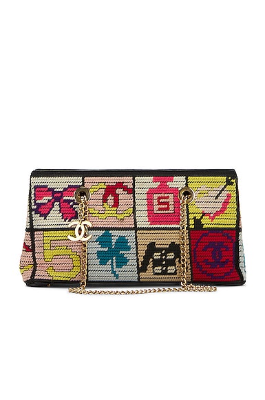 FWRD Renew Chanel Icon Series Chain Shoulder Bag in Multi | FWRD