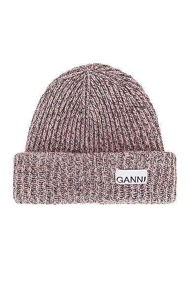 Ganni Rib Knit Beanie in Multicolour | FWRD