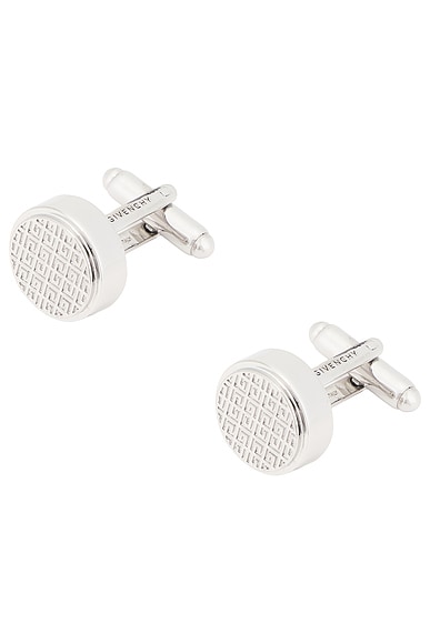 Givenchy 4G Allover Cufflinks in Silvery | FWRD