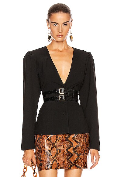 GRLFRND Trysta Blazer in Black | FWRD