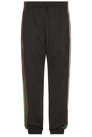 Gucci Track Pants in Black & Green & Red | FWRD