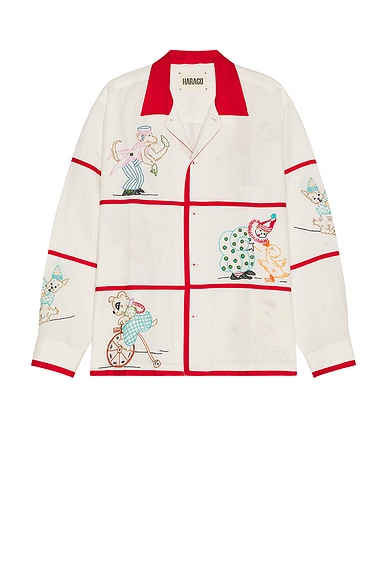 HARAGO Whimsy Embroidered Shirt in White | FWRD