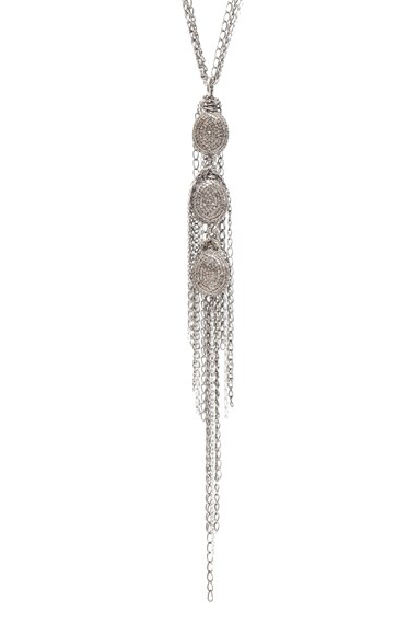 Irit Design Long Necklace with 3 Diamonds in Silver | FWRD