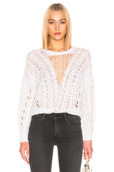 IRO Sunlit Sweater in White | FWRD
