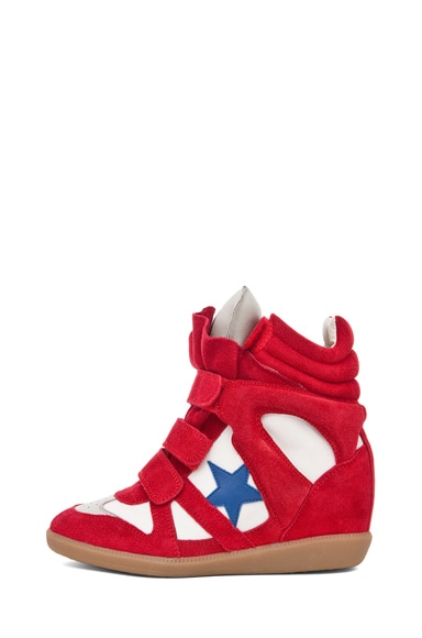 Isabel Marant Bayley Sneaker in Rouge | FWRD