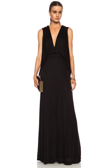 Issa Lucia Maxi Silk-Blend Dress in Onyx | FWRD