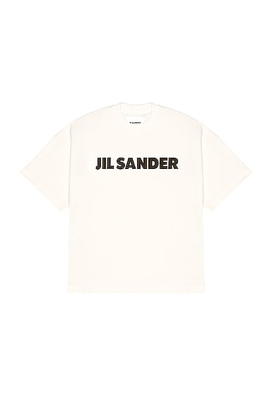 Jil Sander Logo Tee in Off White | FWRD