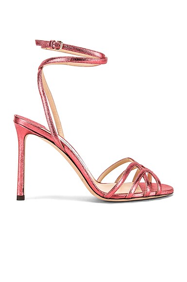 Jimmy Choo Mimi 100 Metallic Heel in Candy Floss | FWRD