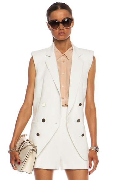 Jenni Kayne Acetate-Blend Vest in Ivory | FWRD