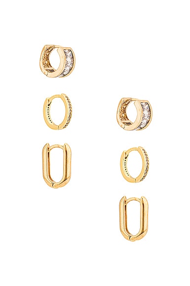 Jordan Road Royale Earring Set in Gold | FWRD