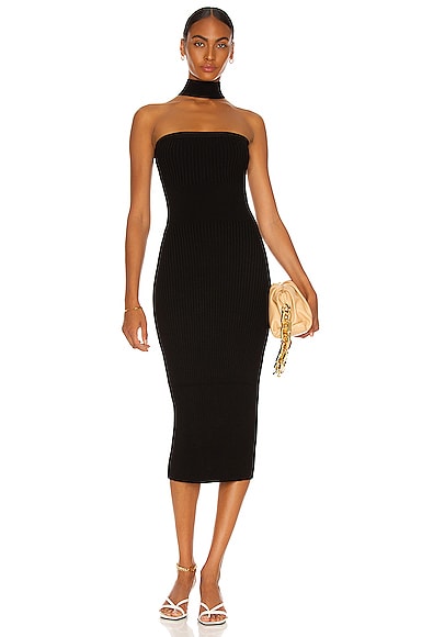 SIMKHAI Selena Tube Dress in Black | FWRD