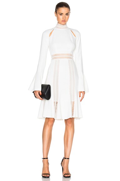 SIMKHAI Mini Flare Dress in Ivory | FWRD
