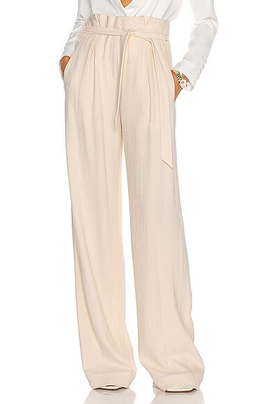 SIMKHAI Emiko Wide Leg Pant in Ecru | FWRD