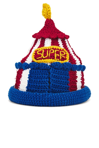 KidSuper Circus Crochet Bucket Hat in Blue | FWRD