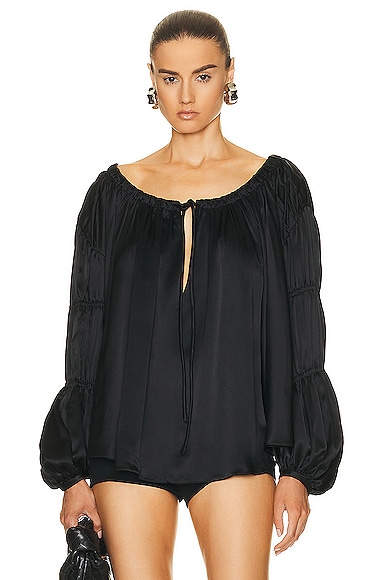 KHAITE Leny Top in Black | FWRD