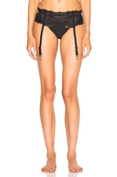La Perla Edenic Garter Belt in Black | FWRD