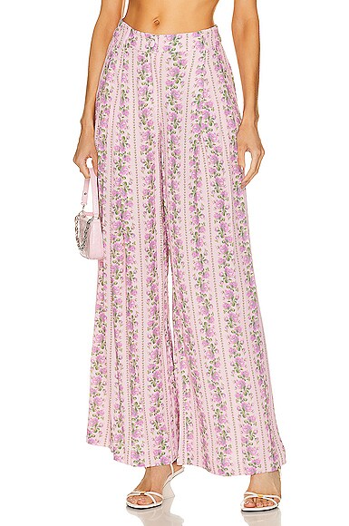 LoveShackFancy Montel Pant in Blushing Pink | FWRD