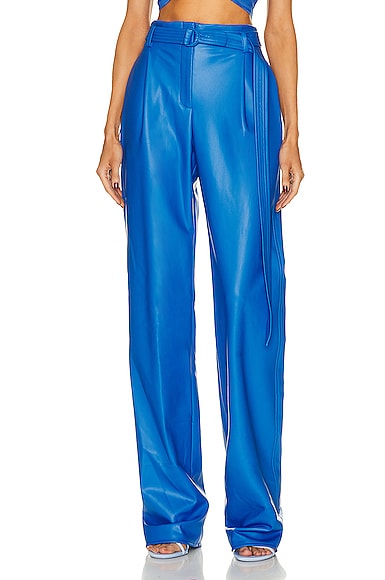 Lapointe Faux Leather High Waisted Belted Pant in Astral | FWRD