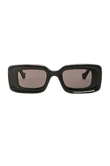 Loewe Rectangular Sunglasses In Black Modesens 6075