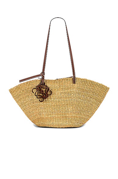 Loewe Shell Basket Small Bag in Natural & Pecan | FWRD