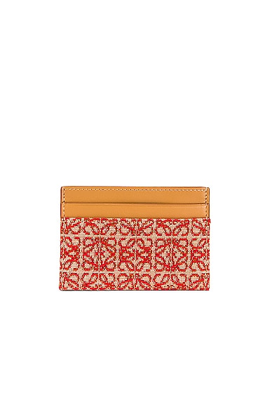 Loewe Monogram Cardholder in Red & Warm Desert | FWRD