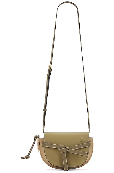 Loewe Gate Dual Mini Bag In Clay Green & Dusty Beige | ModeSens