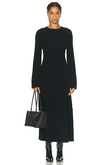 Balenciaga Destroyed Midi Dress in Black | FWRD