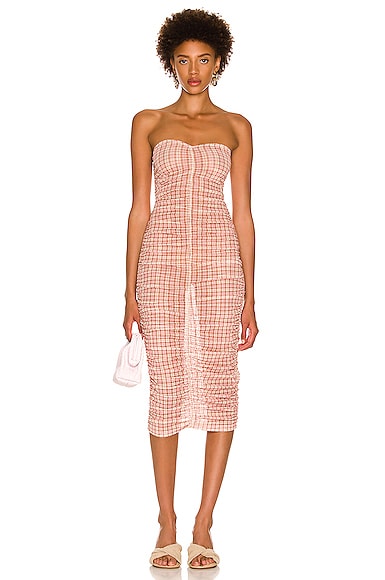Miaou Renzo Dress in Baby Plaid | FWRD