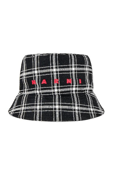 Marni Bucket Hat in Black | FWRD