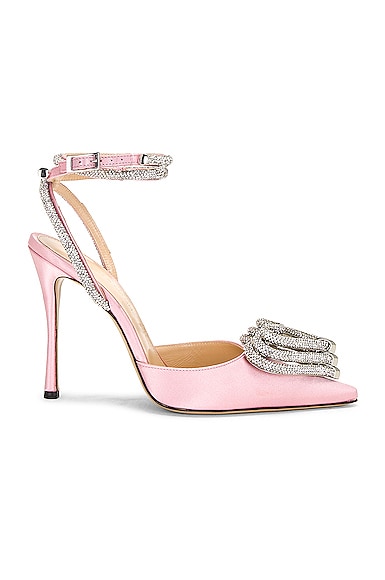 MACH & MACH Triple Heart High Heel in Pink | FWRD