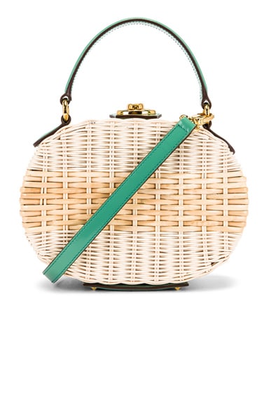 Mark Cross Gianna Oval Box Bag in Celadon | FWRD
