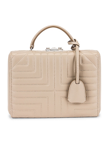 Mark Cross Small Grace Box Bag in Taupe | FWRD