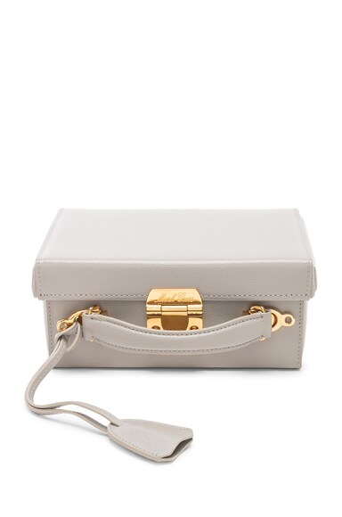 Mark Cross Small Caviar Grace Box Bag in Stone | FWRD