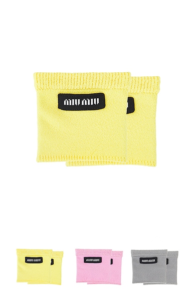 Miu Miu Sock Set in Grigio, Giallo, & Rosa | FWRD