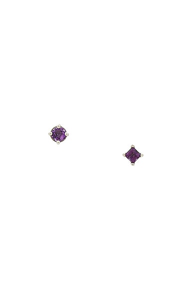 Martine Ali Garnet Prince Set Earrings in Purple | FWRD