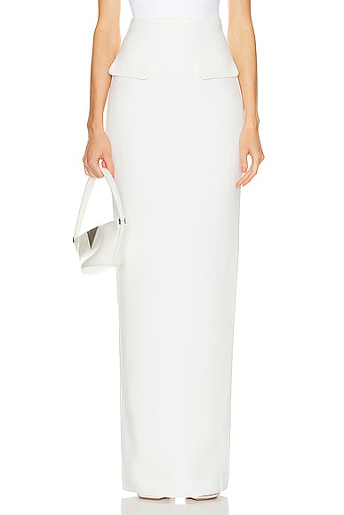 MONOT Side Slit Maxi Skirt in White | FWRD