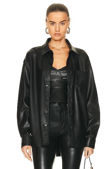 MOTHER Roomie Frenchie Top in Wax On, Wax Off Black | FWRD